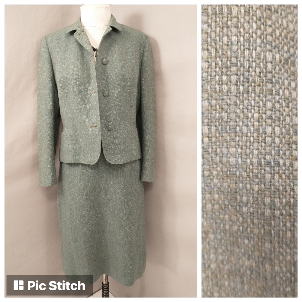 Scottish Tweed Wool Suit Vintage Skirt & Blazer Gala … - Gem